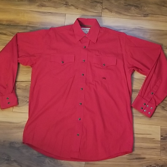 Cinch- Miller Ranch | Shirts | Cinchmiller Ranch Red Western Shirt Size ...